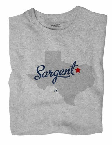 Sargent Texas TX T-Shirt Dallas County MAP | eBay