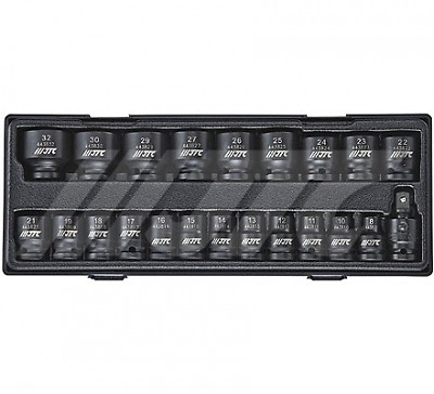 JTC 1/2" DR. 22 PCS IMPACT SOCKET SET (6 POINTS) 8 MM~ 32 MM, JTC TOOLS ...
