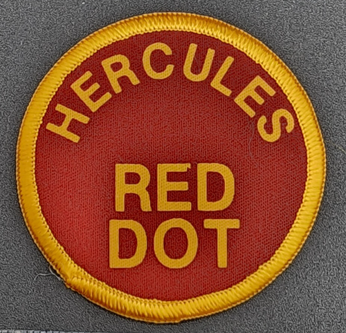 Vintage Hercules Red Dot Powder Embroidered Patch Jacket Hat Unused 3 ...