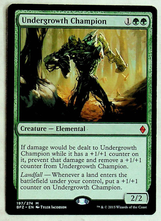 Undergrowth Champion - Battle for Zendikar Ed. - 2015 -Magic the ...