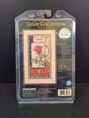Dimensions Gold Collection Petites-Single Rose-Counted Cross Stitch Kit ...