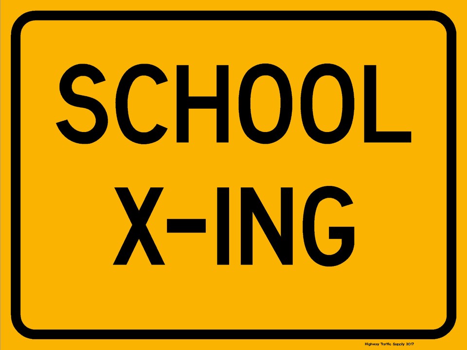 School X-Ing Sign 24"x18" Aluminum 3M Engineer Grade Reflective Sign | eBay