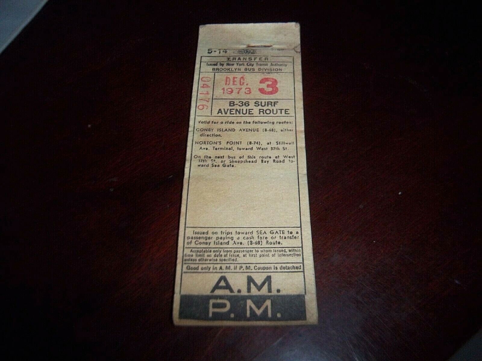25 COMPLETE UNUSED TRANSFERS NOS NYC NY BUS SURF CONEY ISLAND AVE ...