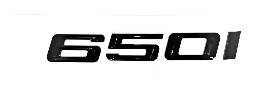 BLACK 650i REPLACEMENT FOR BMW 650 REAR TRUNK NAMEPLATE EMBLEM BADGE ...