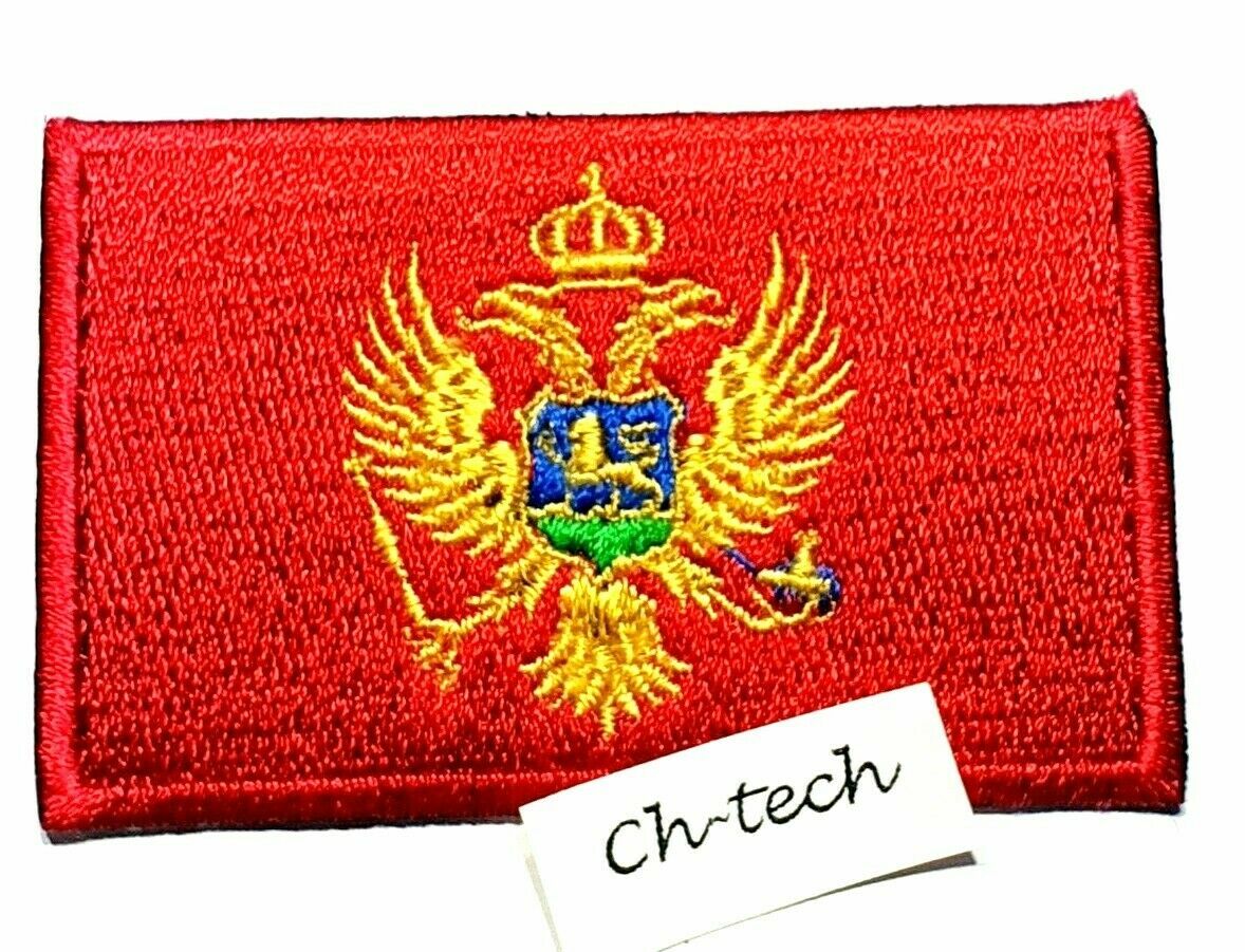 Montenegro Flag Embroidered Patch Montenegrin Iron On Sew On Clothes Bag Badge | eBay UK