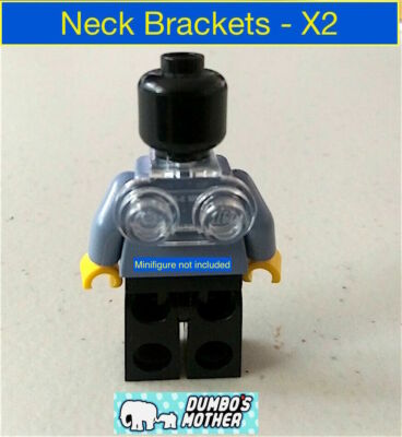 Lego Minifigure Neck Bracket with 2 Back Studs trans Clear Body Wear ...