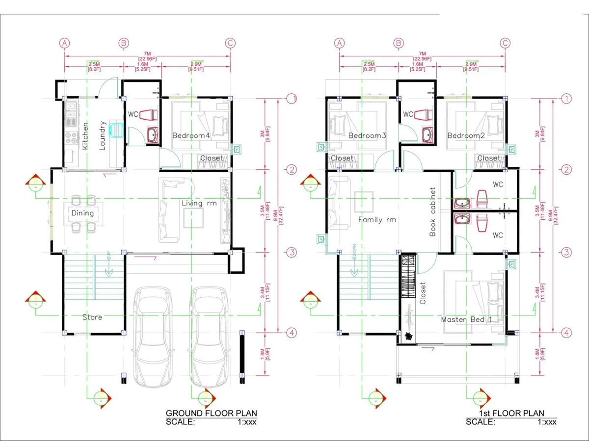 2 Storey House Designs And Floor Plans 3d
