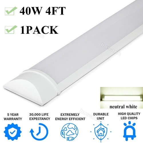 1 PACK 4FT LED SHOP LIGHT 4500K Daylight Fixture LED Ceiling Lights ...
