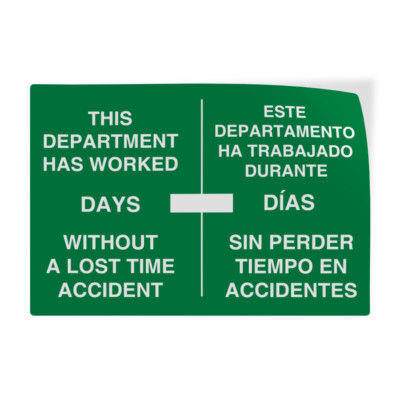 Safety Signage - Lost Time Accident