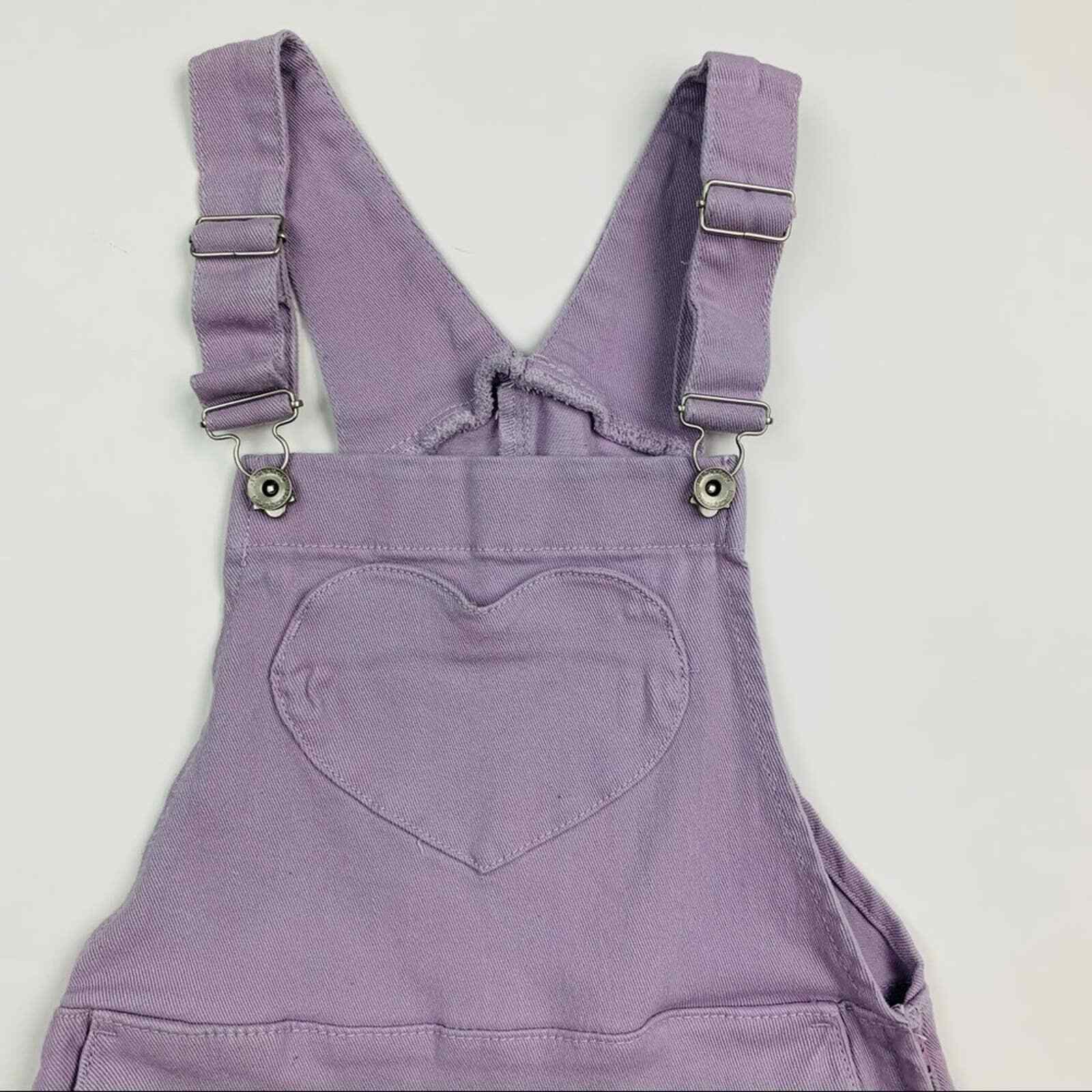 BlackHeart Pastel Purple Lavender Heart Overall Mini … - Gem