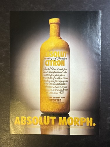 Lot 6 •ABSOLUT Vodka Print Ads • 90s 1995 •Morph Appeal Magnetism ...
