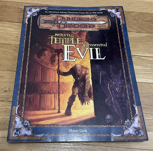 Dungeons & Dragons Return to the Temple of Elemental Evil w/maps D20 ...