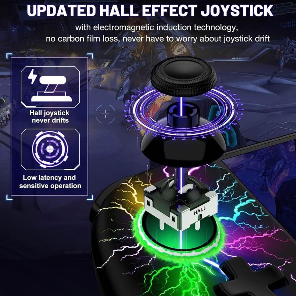 JC200 Switch Controller - Hall Effect One-Piece Wireless Switch Joypad ...