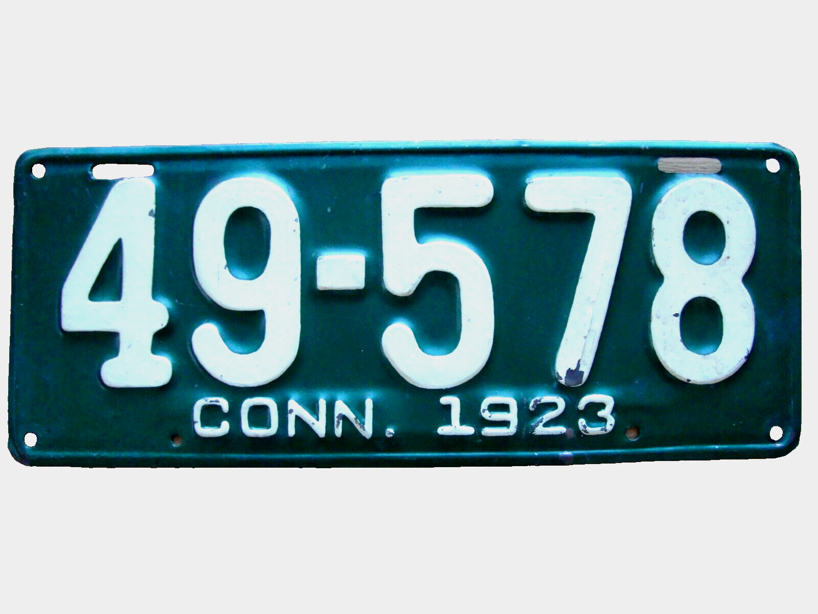 1923 Connecticut passenger License Plate 101 years old and still has ...