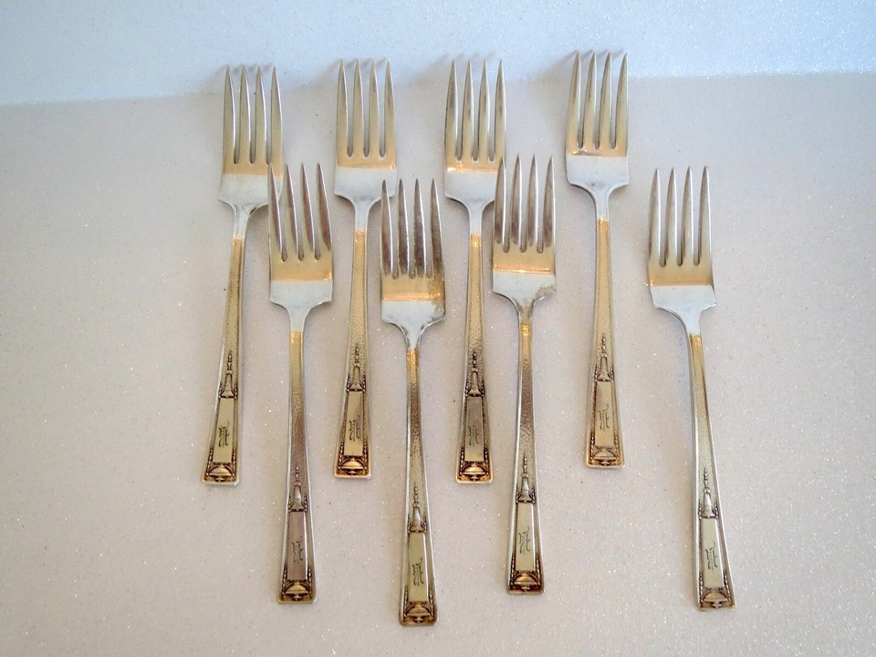 Vintage 1835 R Wallace Buckingham Silverplate Flatware Service for 8 ...