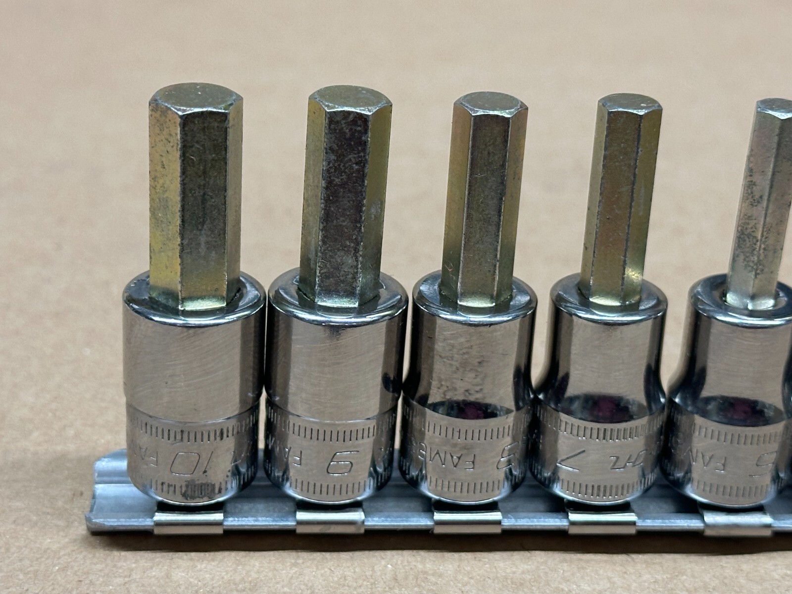 Snap-on Tools USA 3/8" Drive 7pc Metric Hex Bit Chrome Socket Set ...