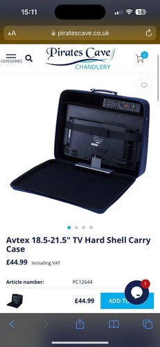 Avtex TV Travel Case For Caravan, Motorhome Or Camping 18.5-21.5 | eBay UK