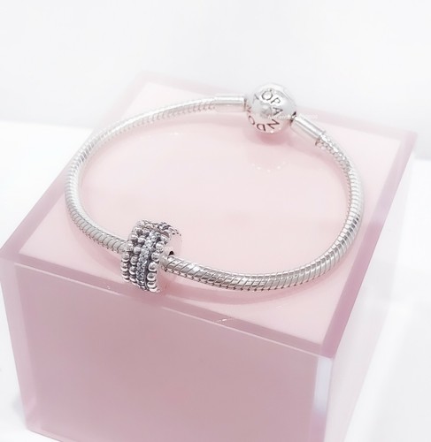 NEW Authentic PANDORA 925 Silver Crystals & Beaded Clip Charm Pendant ...