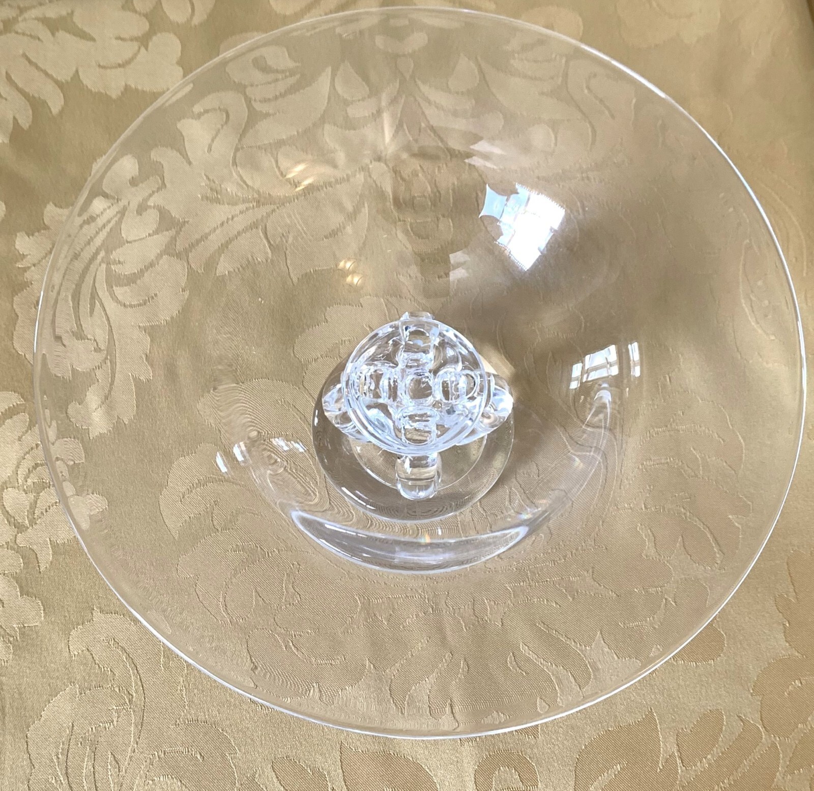Steuben Glass Compote, Signed Collectible Crystal Pedestal Fruit or ...