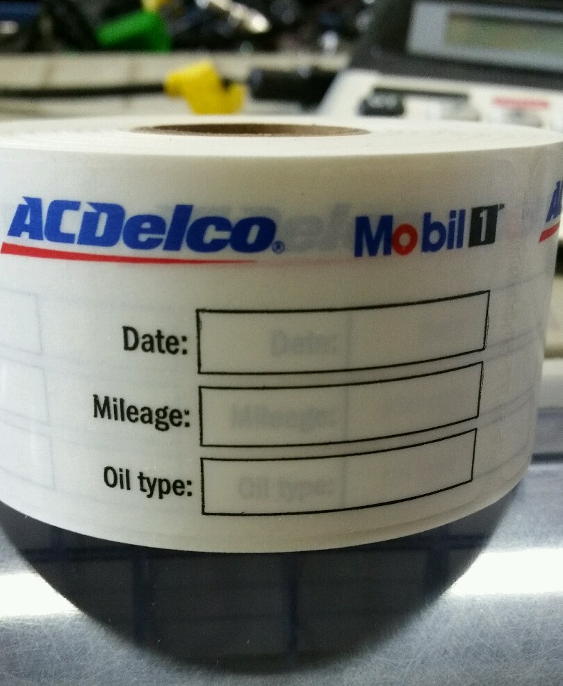 500 . AC DELCO MOBIL 1 Oil Change Stickers (500 Stickers) made in the ...