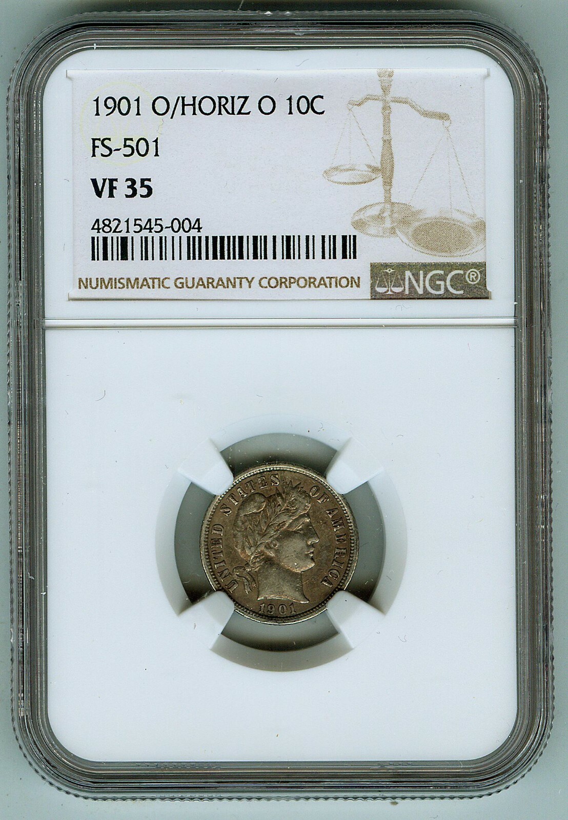 1901 0/Horizontal O 10c FS-501 NGC VF35 | eBay