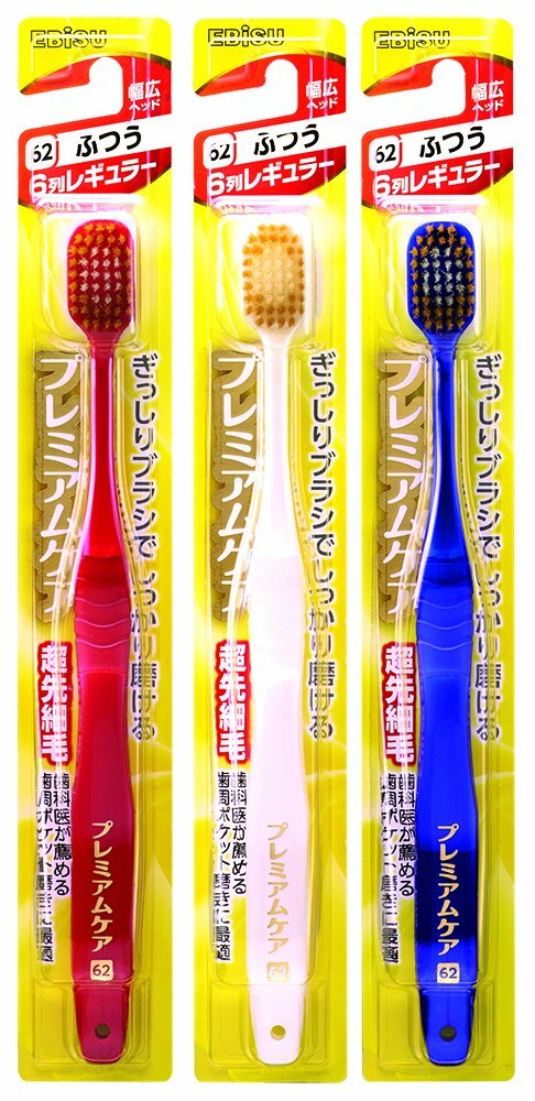 Ebisu Premium Care Toothbrush 6 rows regular regular 3 pairs (color ...