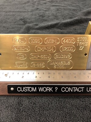 Engraving - 1 Brass Engraver Plates Templates