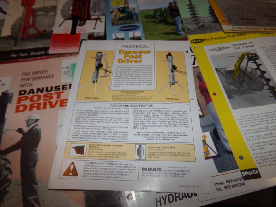 14-lot 1960's-2010's post hole diggers + post pounder brochures nice ...