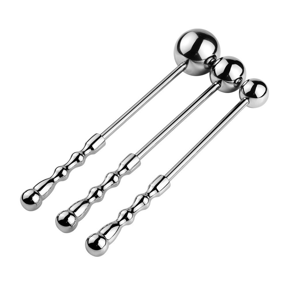 3 Sizes Stainless Steel Beads Plugs Wand Private Parts for Men and ...