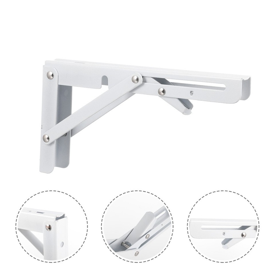 2 PCS Collapsible Wall Mounted Shelf Bracket Partition Plate Brackets ...