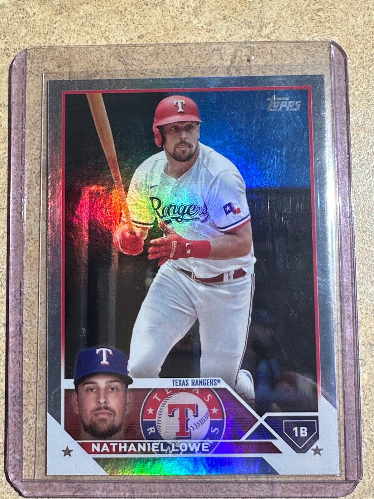2023 Topps Series 1 Nathaniel Lowe Silver Foil Parallel #124 Texas ...