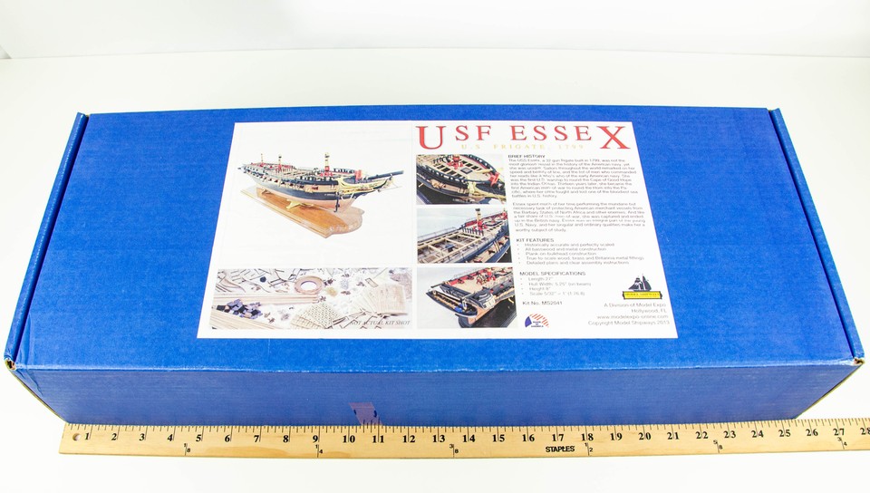 27" Model Ship Kit USF Essex US Frigate 1799 1/76 Balsa Wood Model ...
