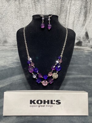 Womens Stylish Double Layered Crystals Gem & Acrylic Stones Beaded ...