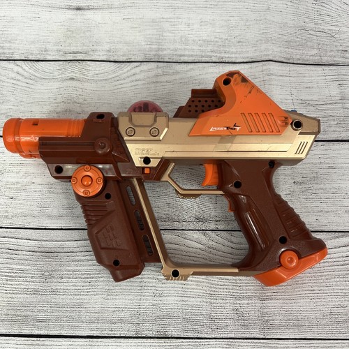 Hasbro Tiger Electronics Lazer Tag Gun Team Ops Brown Orange Laser ...