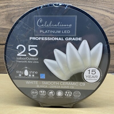 Celebrations Platinum LED White Smooth Ceramic C9 Professional Grade ...