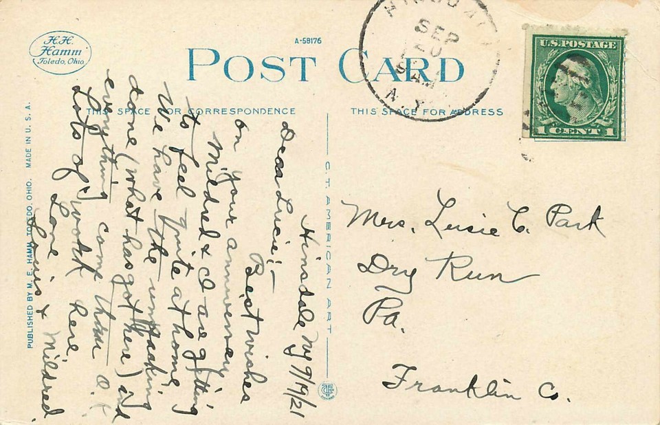 Postcard New York Library Post Office First National Bank White Border ...