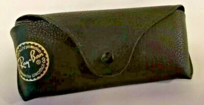 Ray-Ban Sunglasses / Eyeglasses Case BLACK w/ BLACK Liner GOLD Logo ...