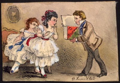 Antique Drawing-HOFFMAN'S STARKE-STARCH-AS GIFT-YOUNG LADIES-Sundblad ...