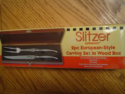 Slitzer Germany 2-pc European-Style Carving Set in Wood Box – NEW | eBay