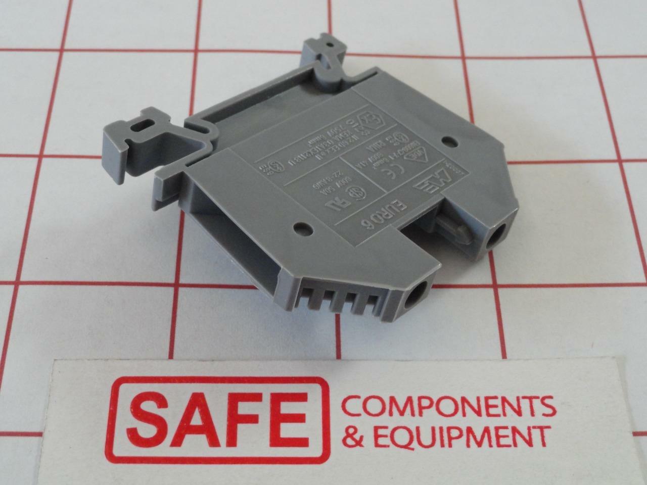 Dinnector DN-T8 Terminal Block QTY-2 22-8AWG 50A 600V GREY DIN Rail ...