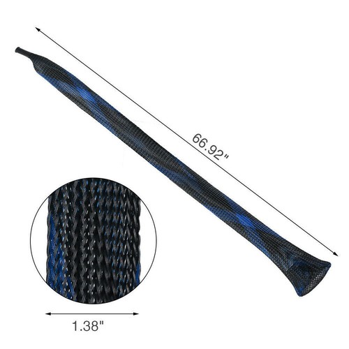 10PCS Fishing Rod Cover Sleeve Braided Mesh Rod Sock Protector Pole ...
