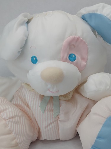 VTG Fisher Price Puffalump Puppy Dog Plush Stuffed Pastel Pink Blue ...