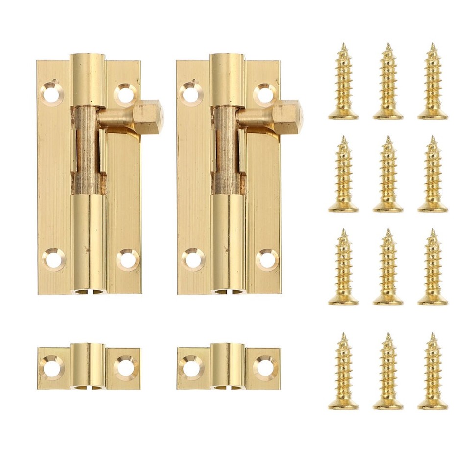 2pcs Wood Door Assembly Bolt Door Lock Bolt Door Buckle (2 Inches 23 ...