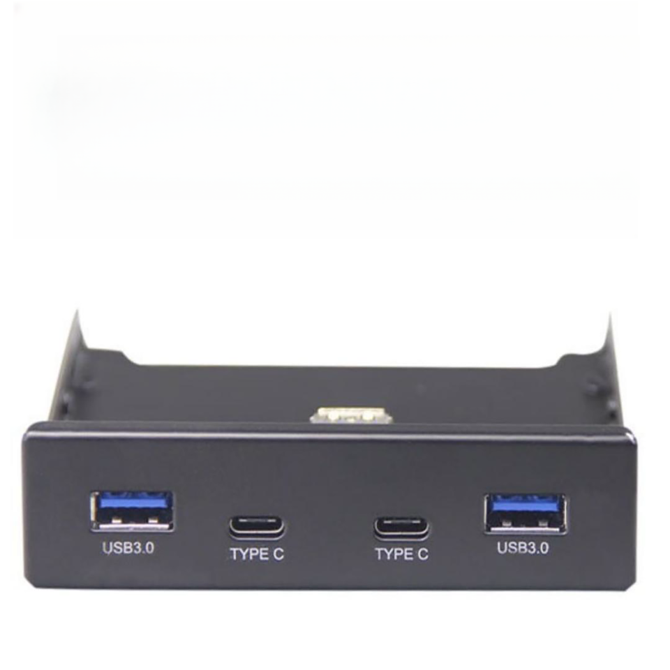 New 3.5 Inch Front Panel Floppy Bay 4 Ports USB Expansion Adapter With ...