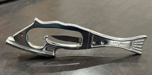 Vintage Fish Master Chrome Fish Shaped Fish Scaler, cleaner Bottle ...