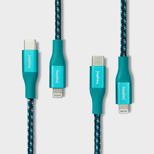 6' USB-C Braided Cable 2pk - heyday Ocean Teal | eBay