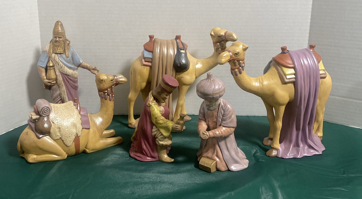 Christmas 🎄 Duncan Mold Nativity Wisemen and Camels VTG Ceramic Glossy ...