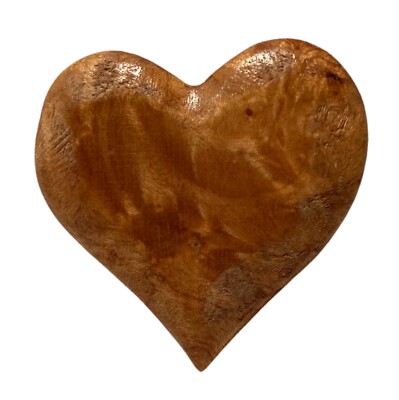 Vintage Carved Wood Heart Joe Klaus Pin Brooch Handmade | eBay