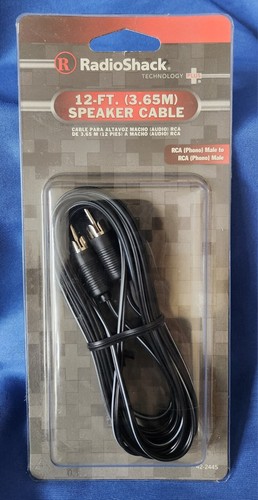 Radio Shack 12-Foot Speaker Cable RCA Phono Male to RCA Phono Male 42 ...