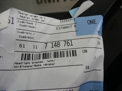 NEW GENUINE BMW E81 E87 E82 1 SERIES N/S HEADLIGHT BRACKET ARM LEFT ...